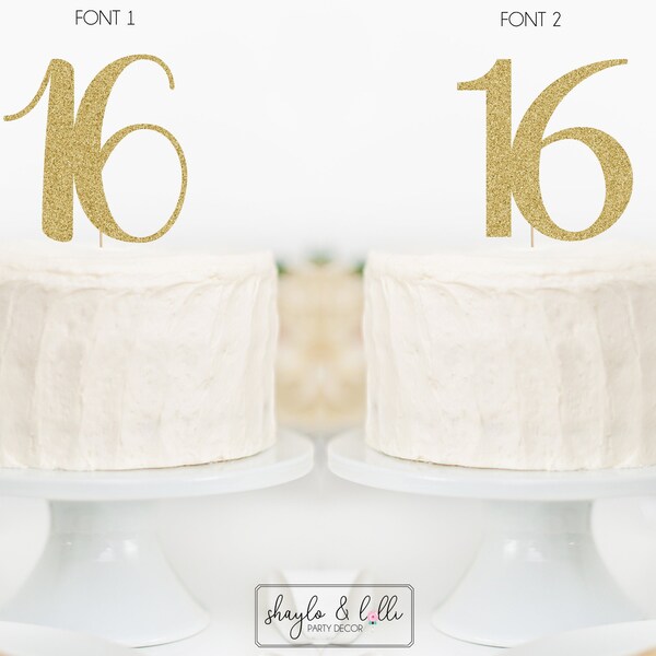 16 Cake Topper - Etsy