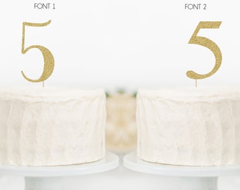 Five Birthday Cake Topper Fifth Birthday Cake Topper - Etsy