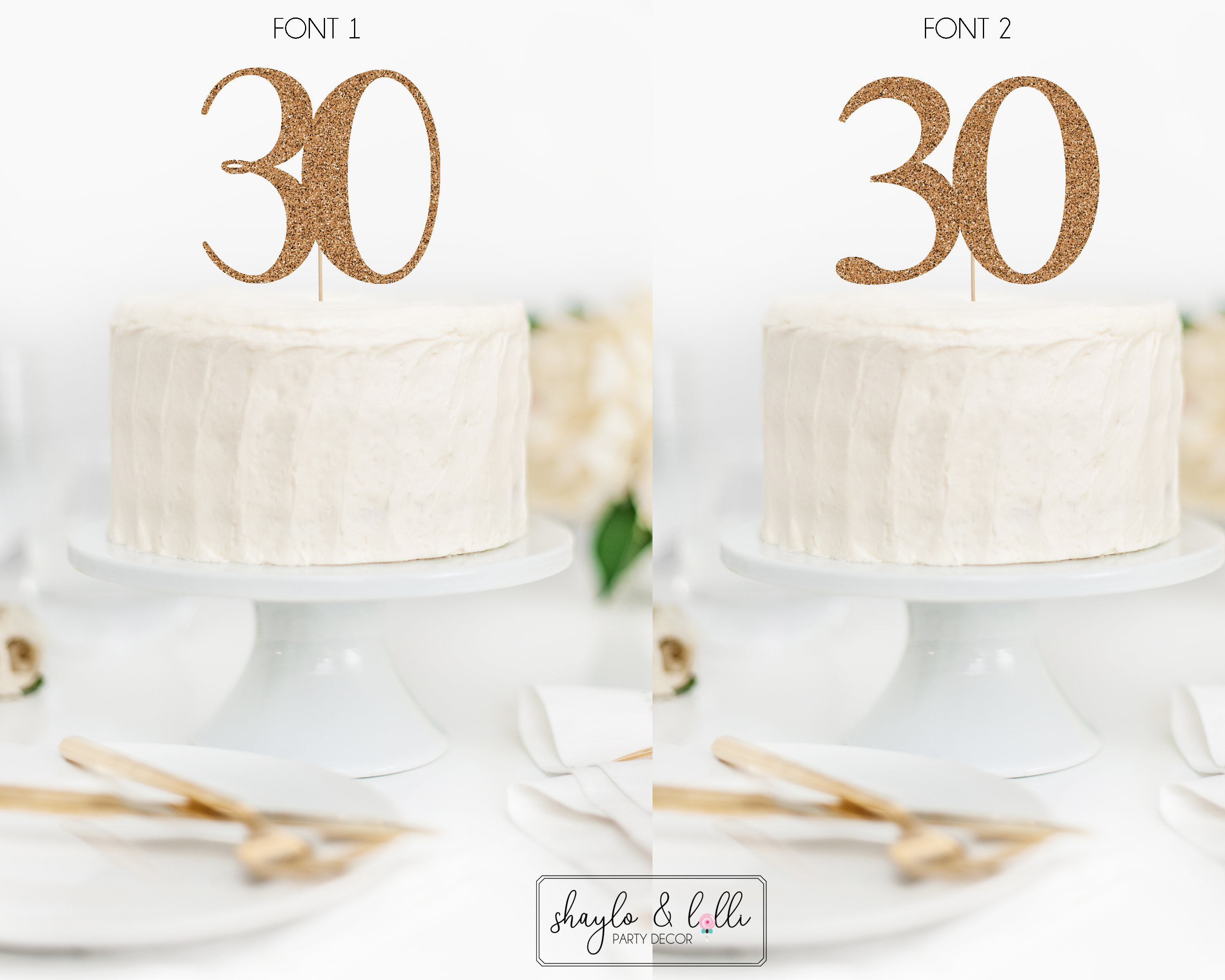 30 Cake Topper 30th Birthday Party Anniversary Decorations | Etsy