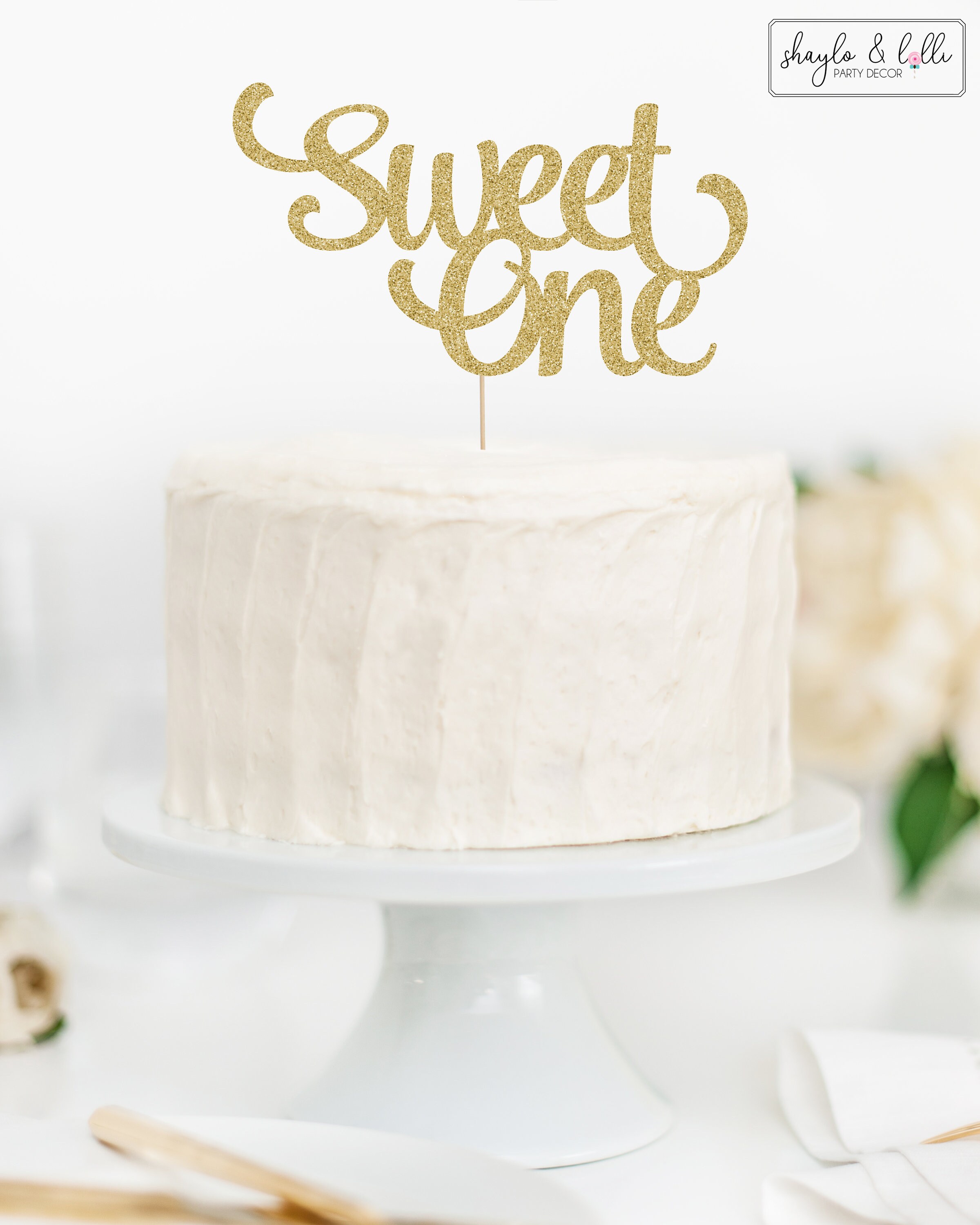 Sweet One Cake Topper First Birthday Decorations Smash Cake - Etsy