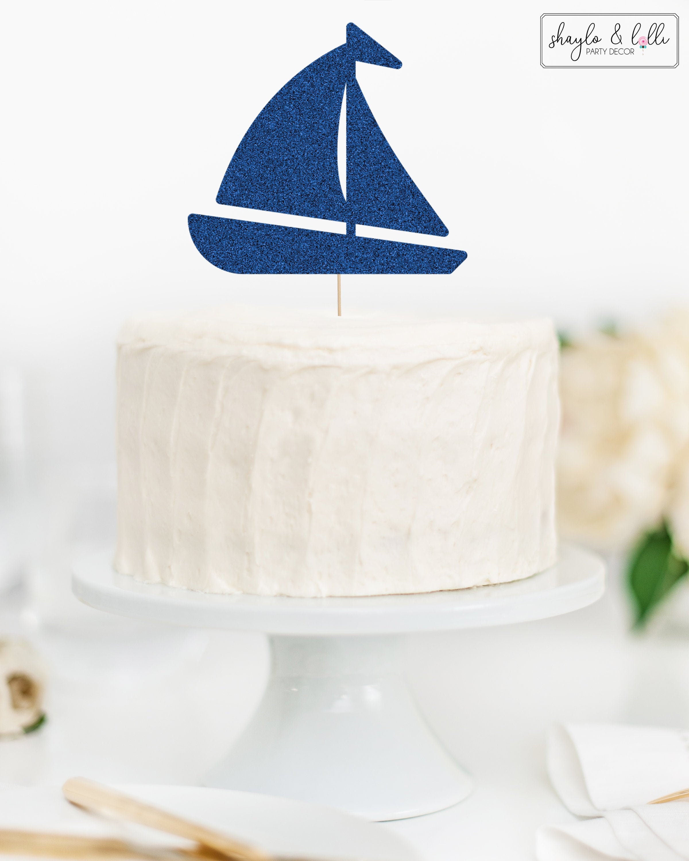 Boat Cake Topper Sailing Cake Topper Wedding Cake Topper Bride Cake
