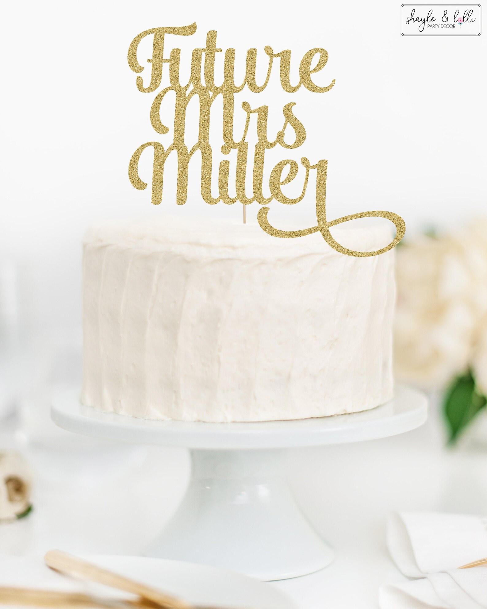 Future Mrs Cake Topper Personalised Bridal Shower Decorations - Etsy