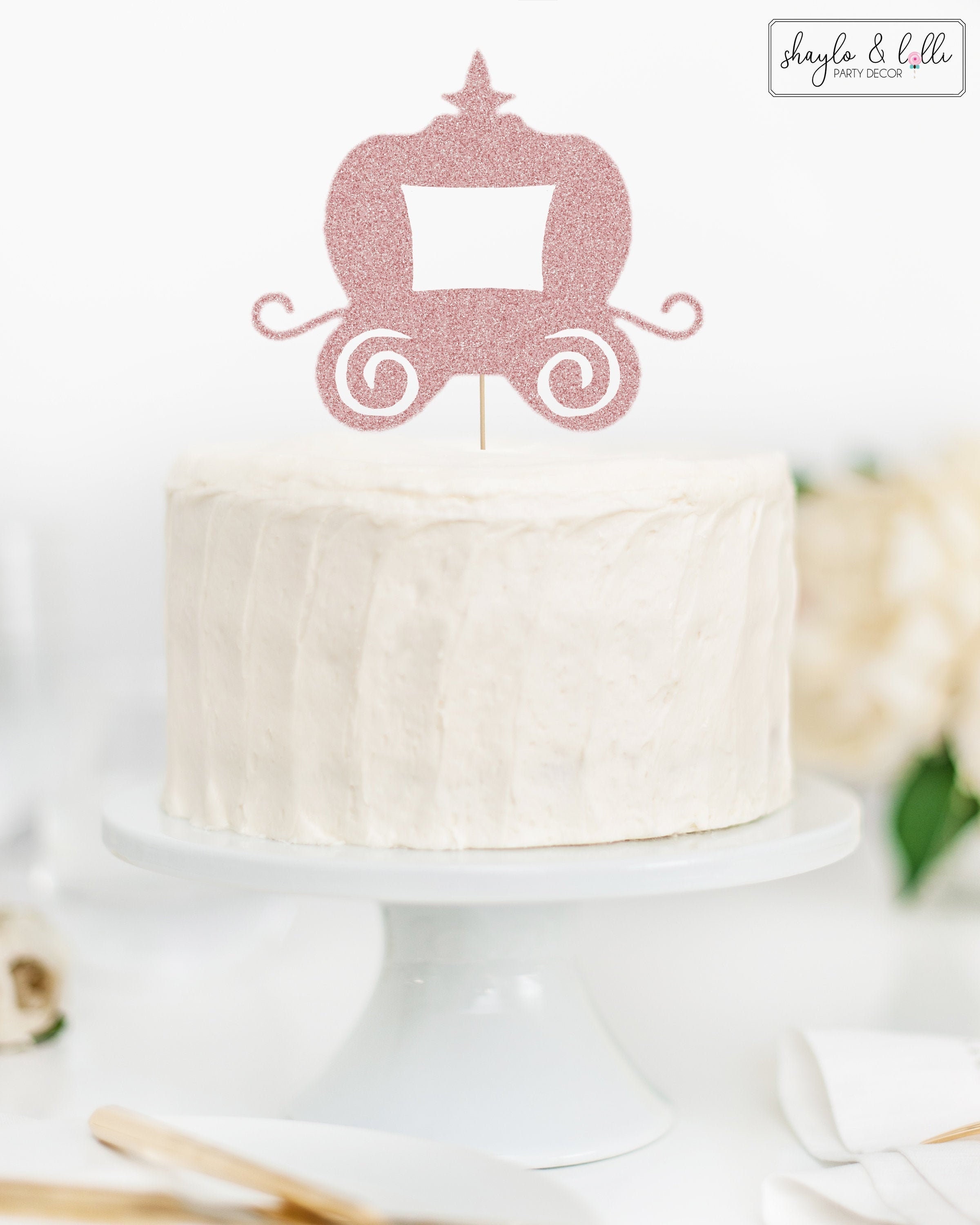 Princess Carriage Cake Topper Princess Birthday Party Baby - Etsy