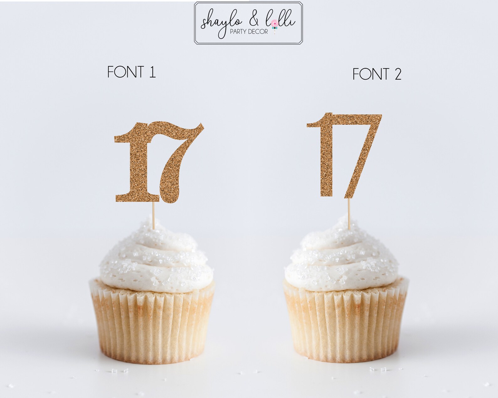 17 Cupcake Topper 17th Birthday Party Anniversary - Etsy