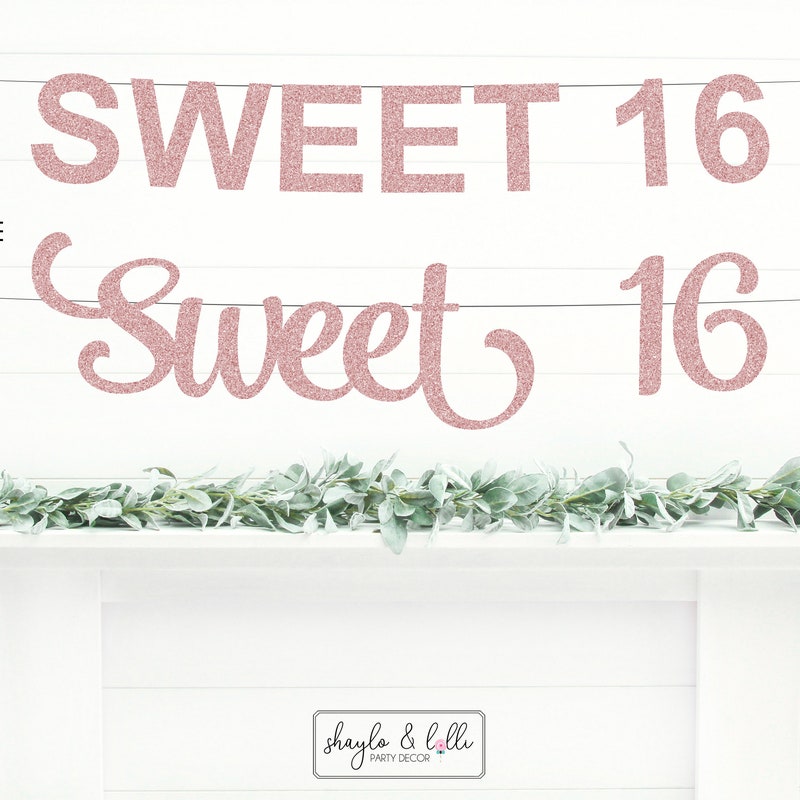 Sweet 16 Banner - Etsy