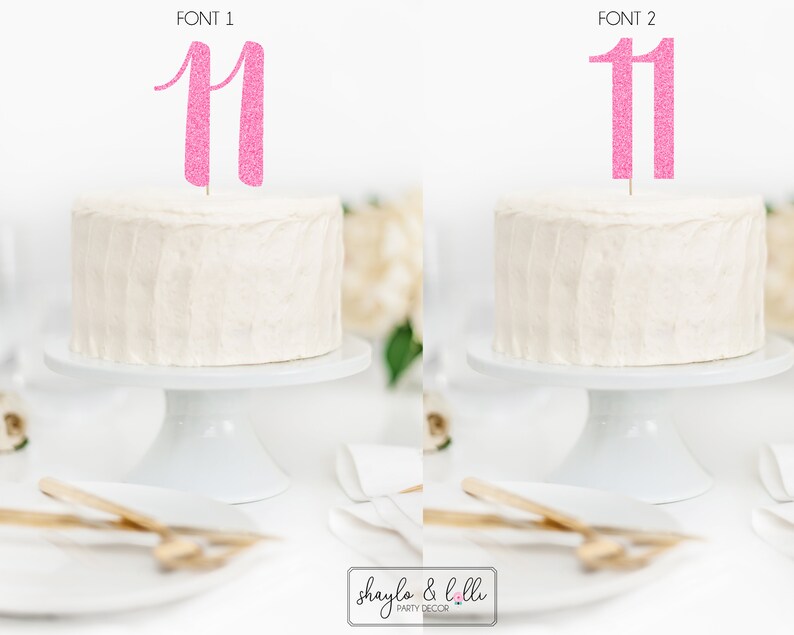 11 Cake Topper 11th Birthday Party Anniversary Decorations - Etsy