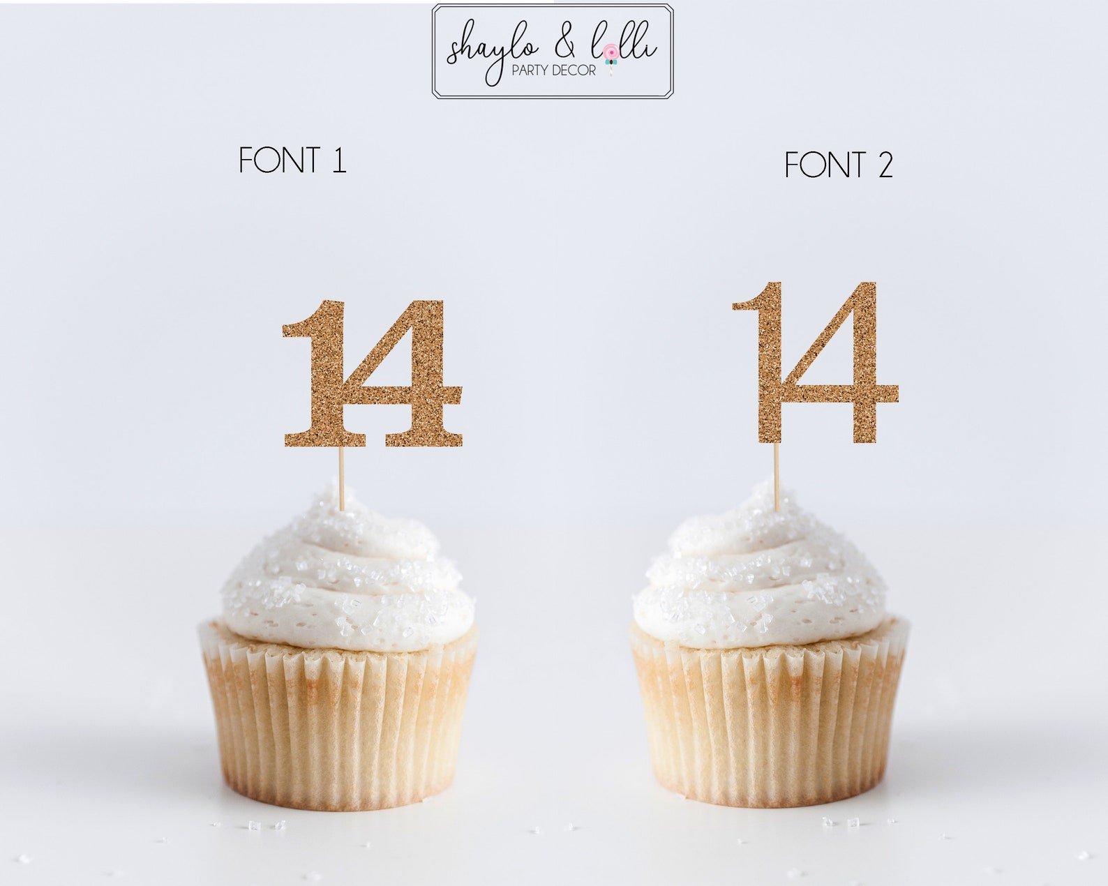 14 Cupcake Topper 14th Birthday Party Anniversary - Etsy