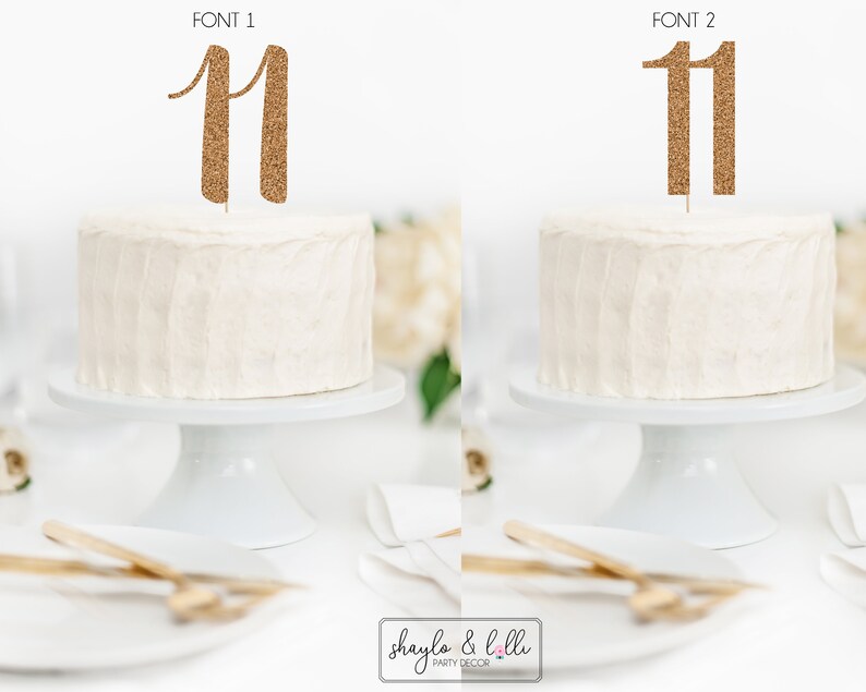 11 Cake Topper 11th Birthday Party Anniversary Decorations - Etsy