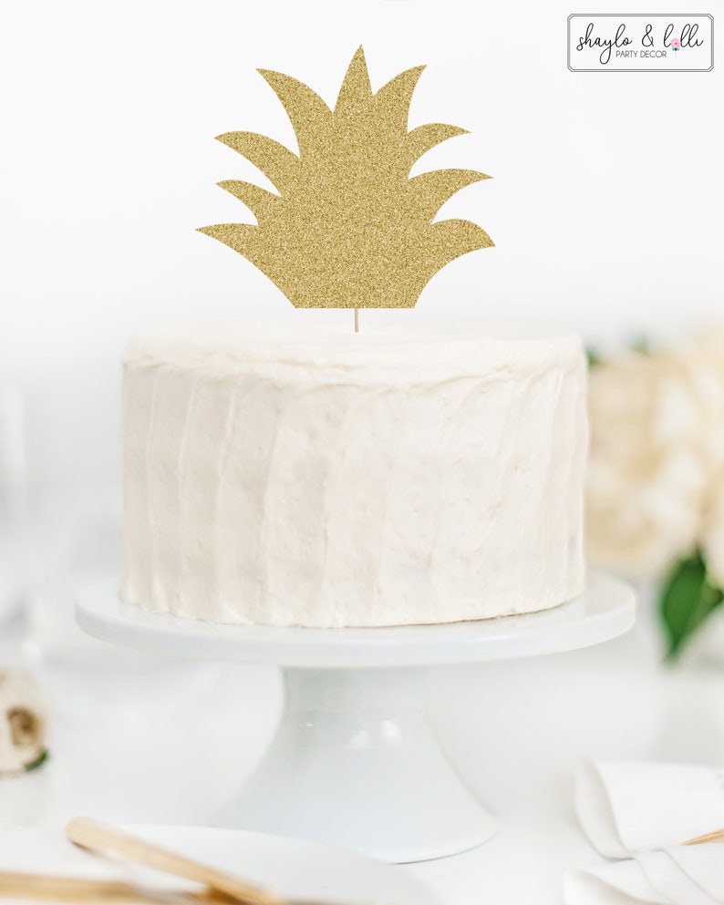 Pineapple Top Cake Topper Tropical Bridal Shower Birthday | Etsy
