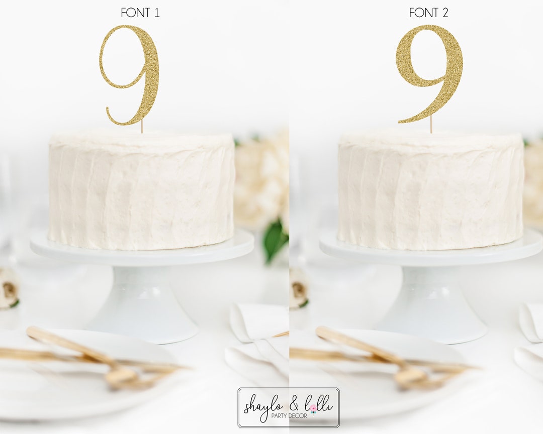 9 Cake Topper, 9th Birthday Party, Anniversary Decorations - Etsy