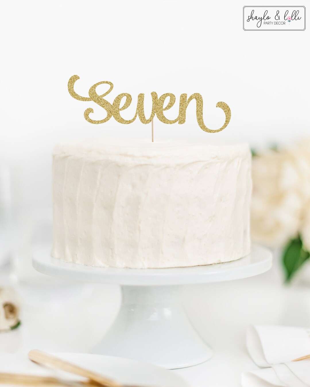 Seven Cake Topper, 7th Birthday Decorations, Anniversary Party - Etsy