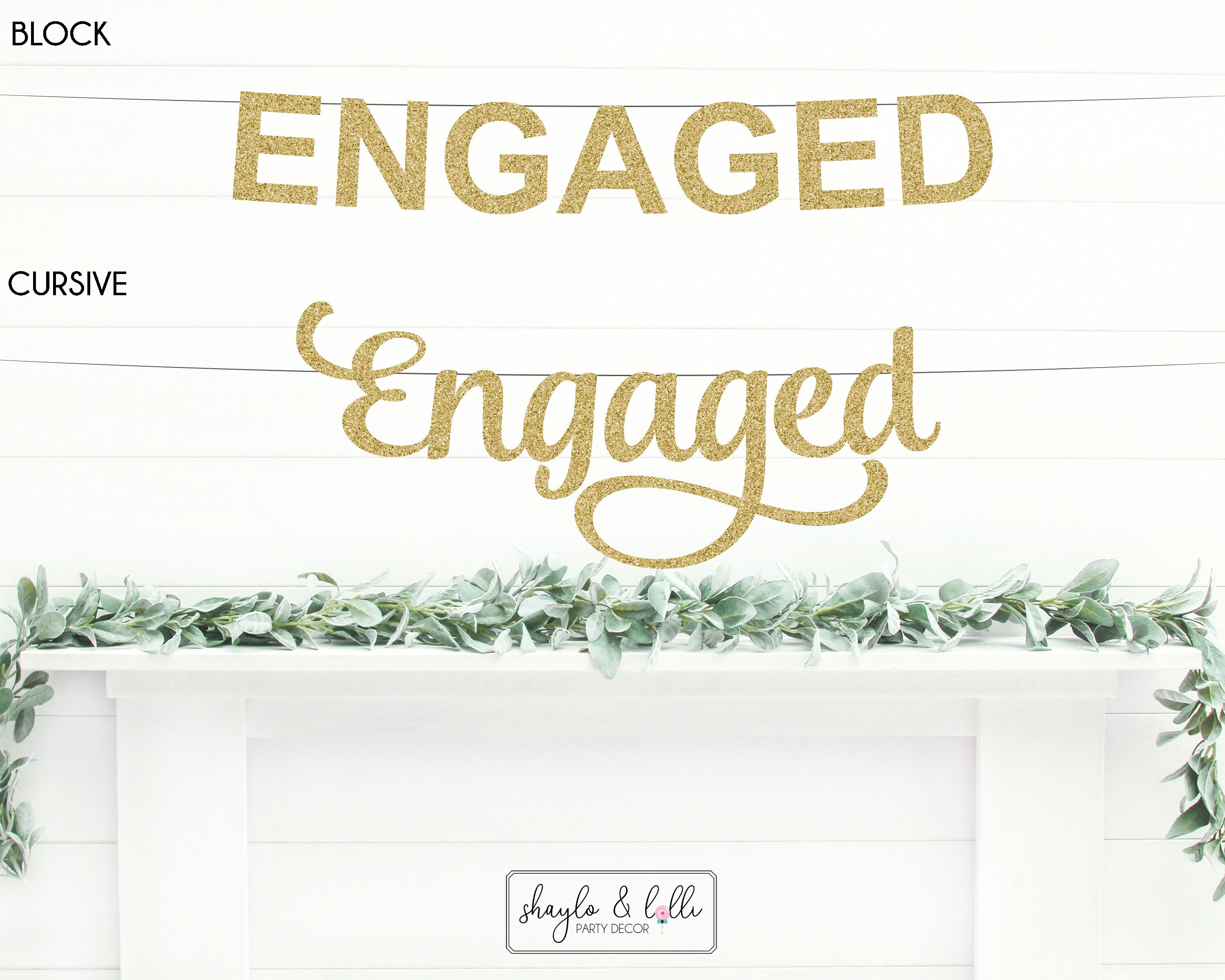 Engaged Banner Engagement Party Decorations | Etsy