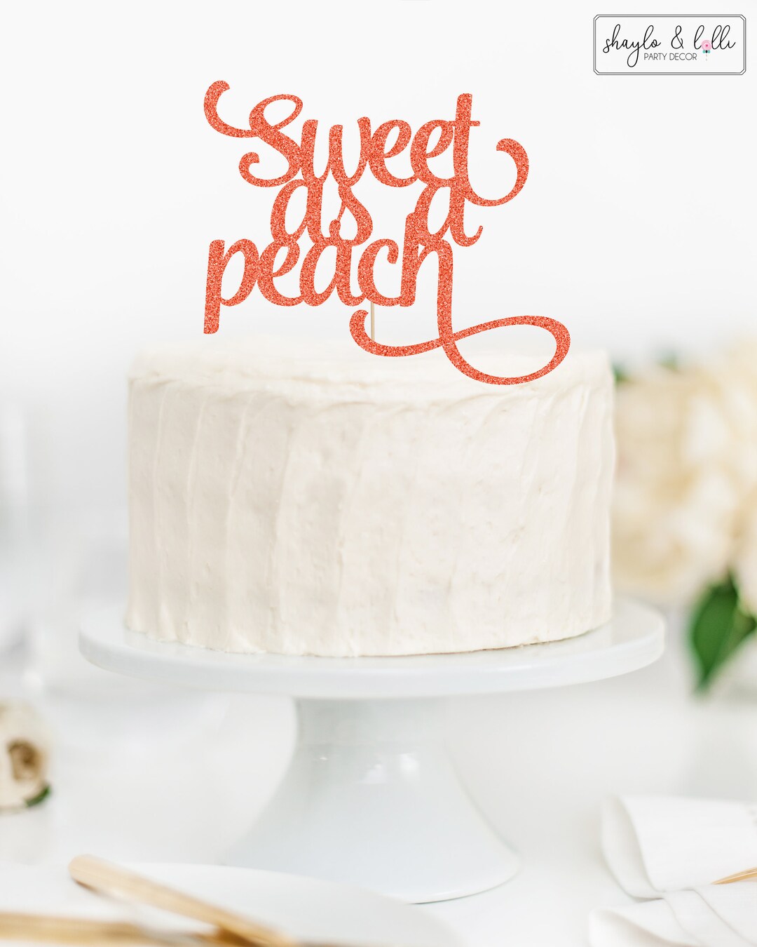 Sweet as A Peach Cake Topper, Birthday Party Decorations, Smash Cake ...