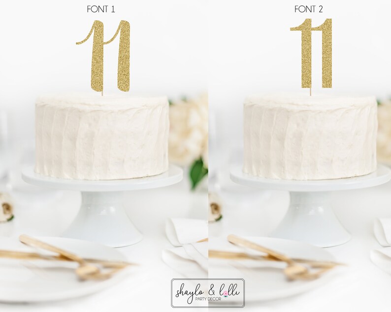 11 Cake Topper 11th Birthday Party Anniversary Decorations - Etsy