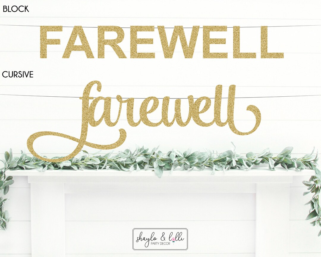 Farewell Banner, Retirement Party Decorations, Going Away Party - Etsy