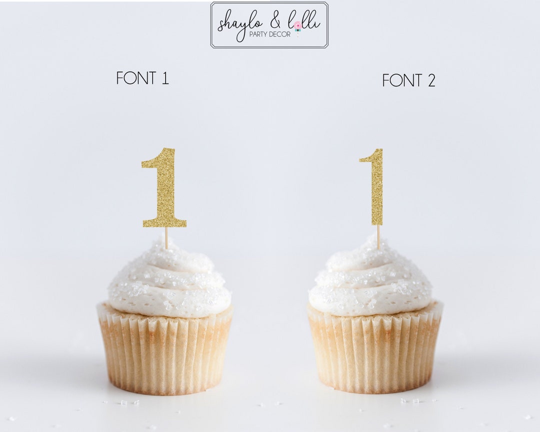 1 Cupcake Topper, 1st Birthday Party, First Anniversar Decorations - Etsy