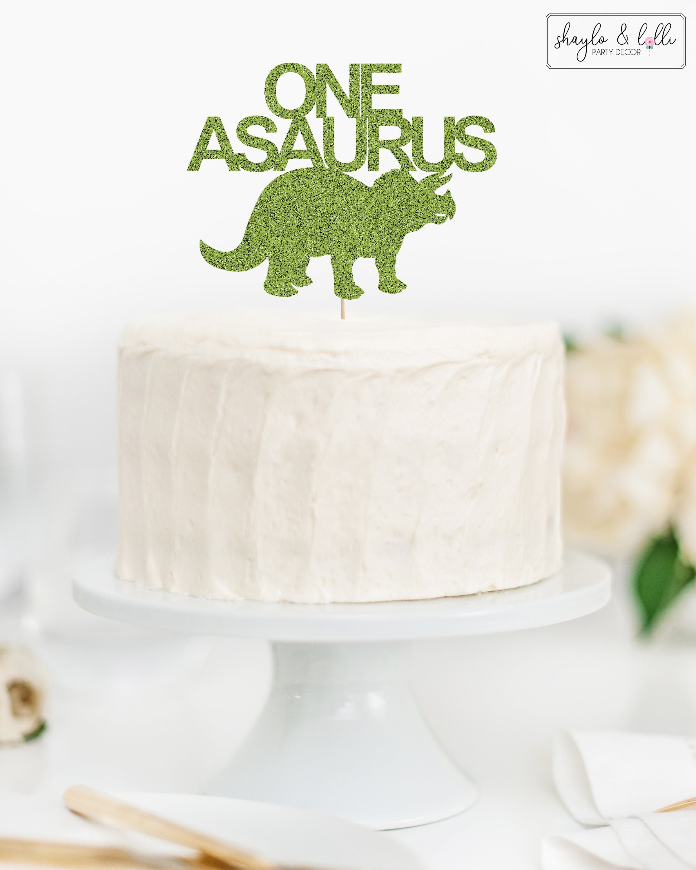 Oneasaurus Dinosaur Cake Topper 1st Birthday Party | Etsy