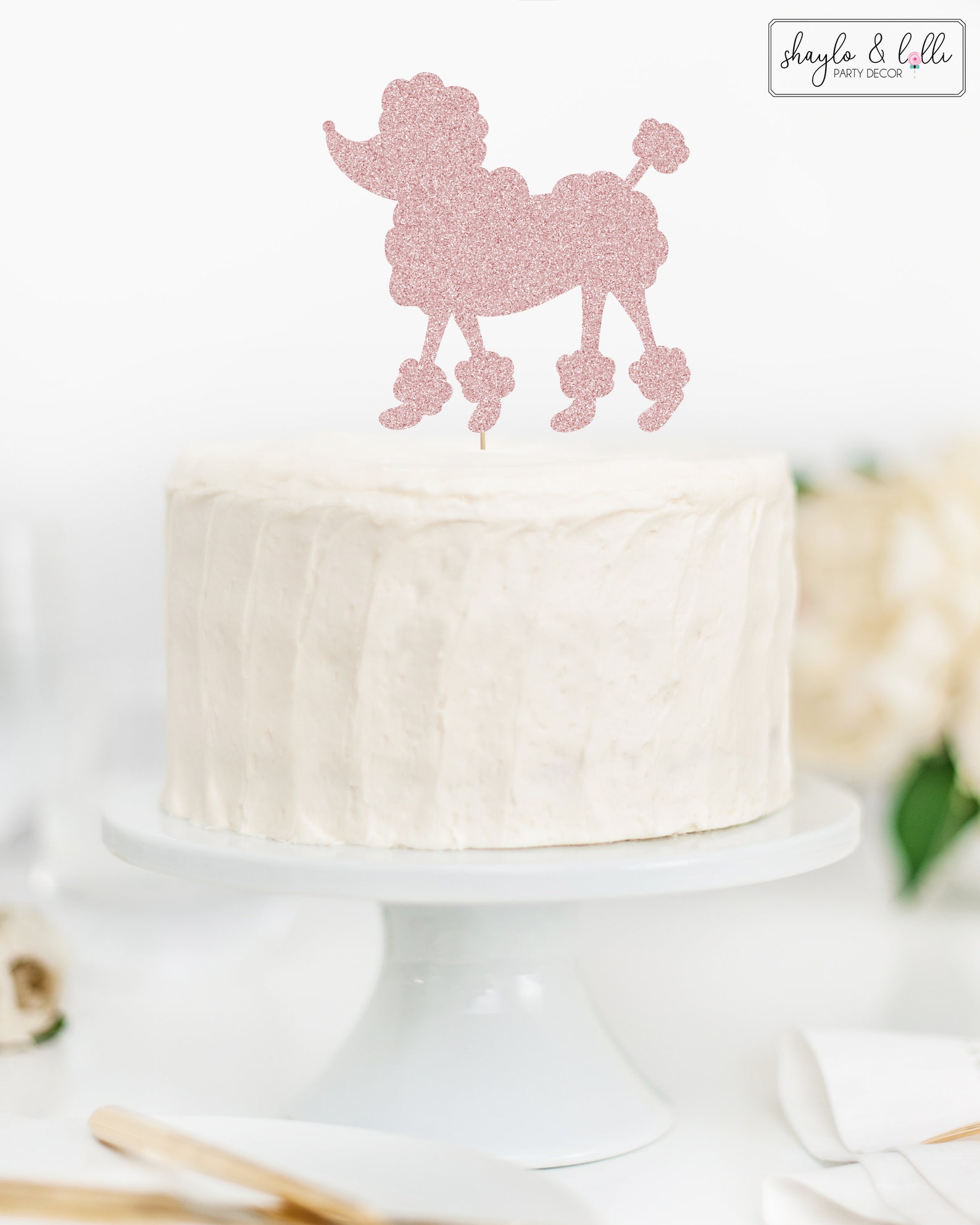 Poodle Cake Topper Poddle Birthday Party Paris Bridal Shower - Etsy