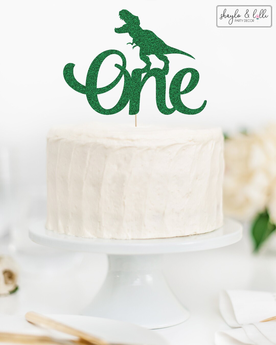 Topper de pastel de dinosaurio uno, decoraciones de fiesta de 1er ...
