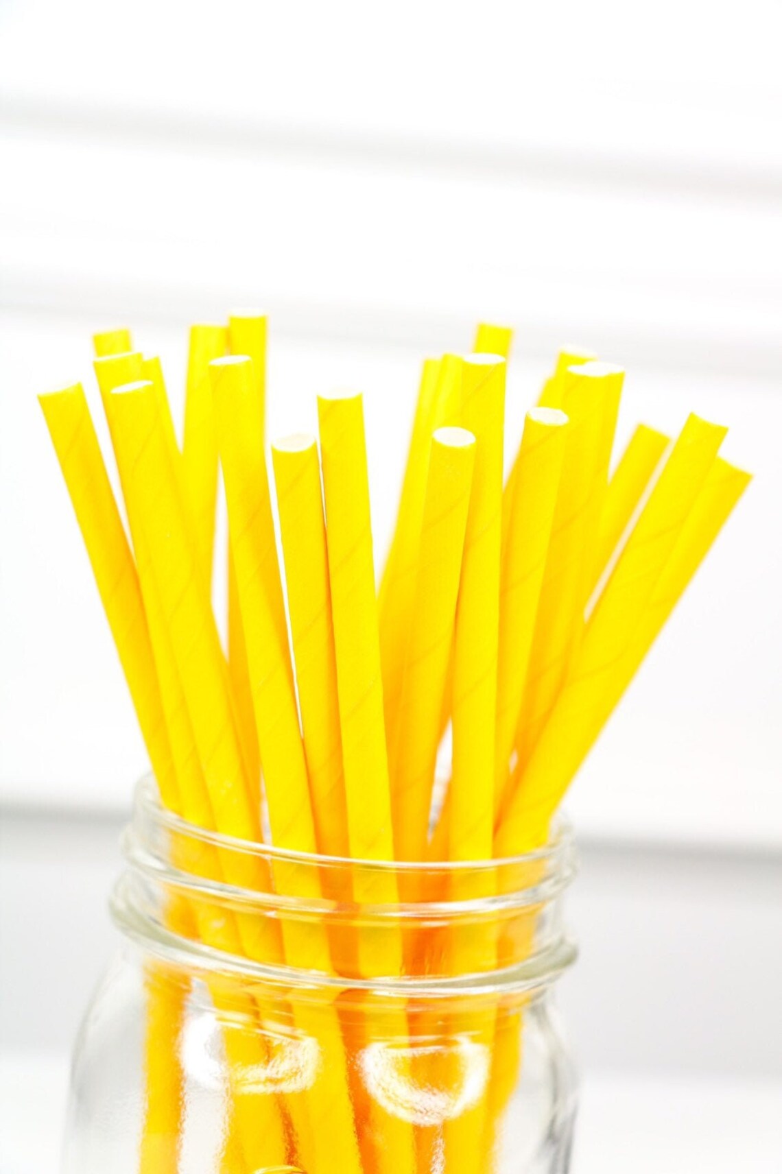 Yellow Paper Straws Birthday Party Decorations - Etsy