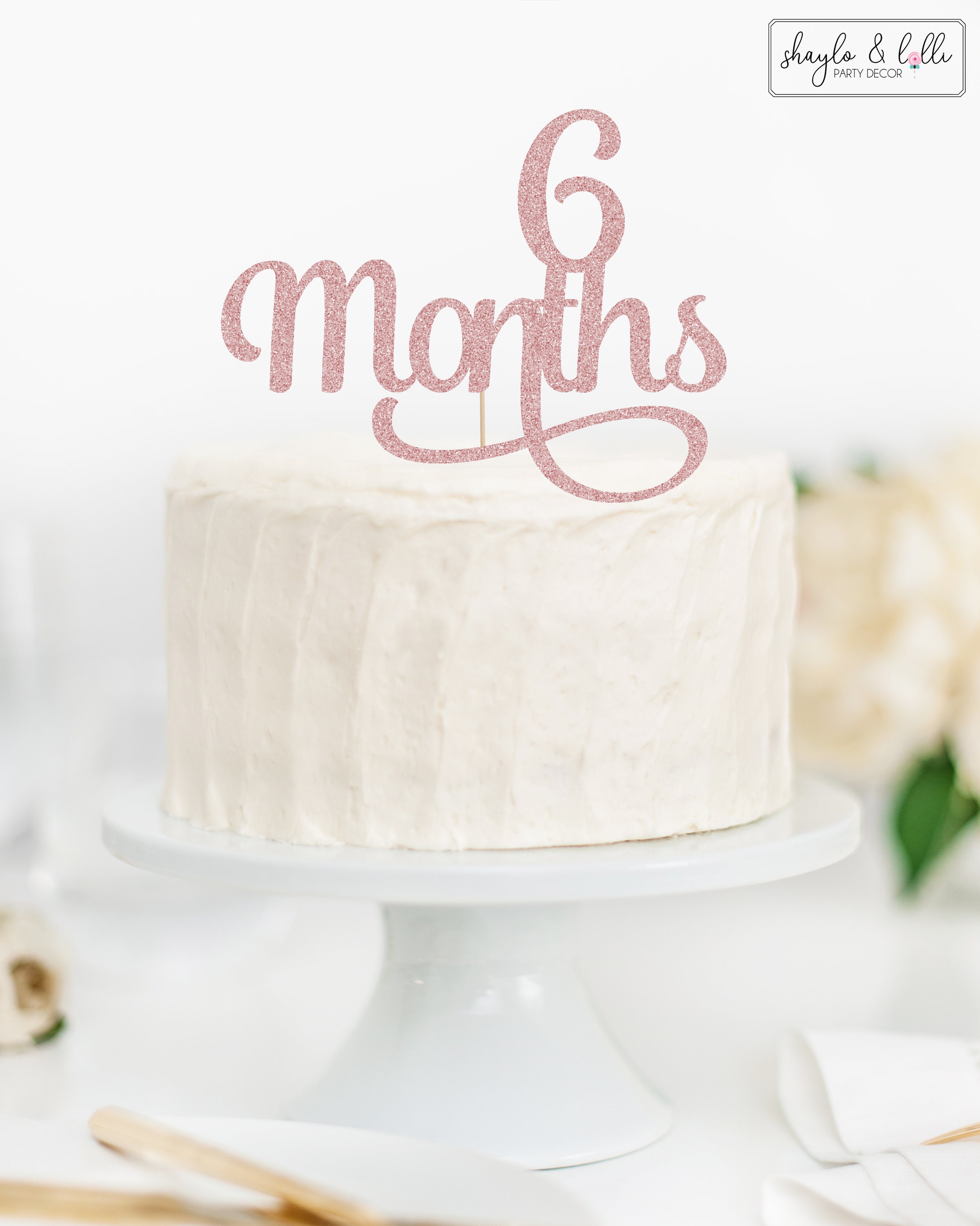 6 Months Cake Topper Half Birthday Decorations | Etsy