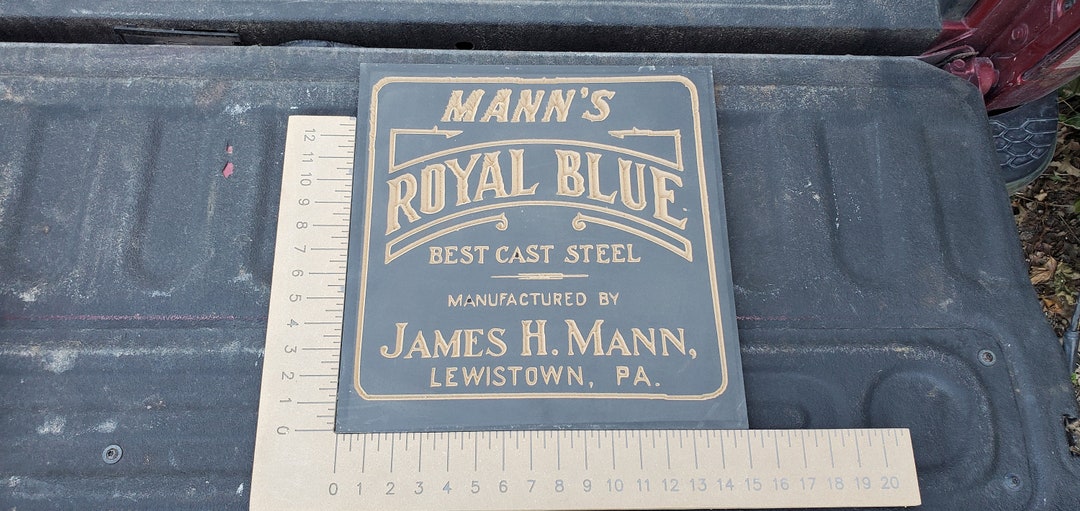 Scrap MDF Sign - Mann Royal Blue - Etsy