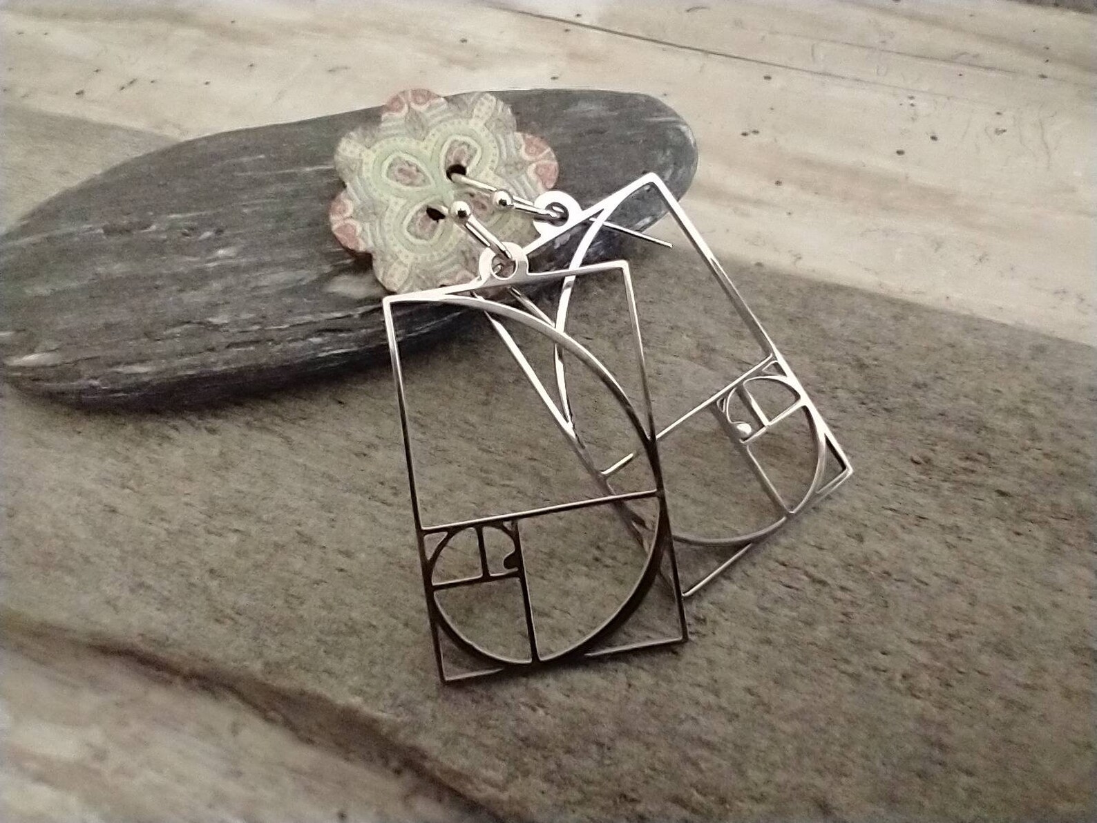 Silver Fibonacci Earrings Minimalist Fibanacci Earrings | Etsy