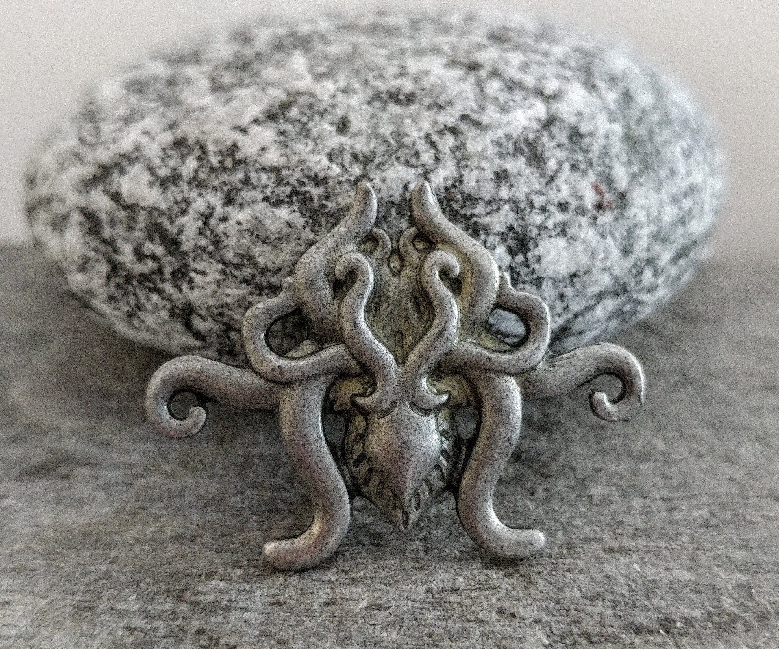 Steampunk Octopus Lapel Pin Silver Octopus Pin Gift for | Etsy