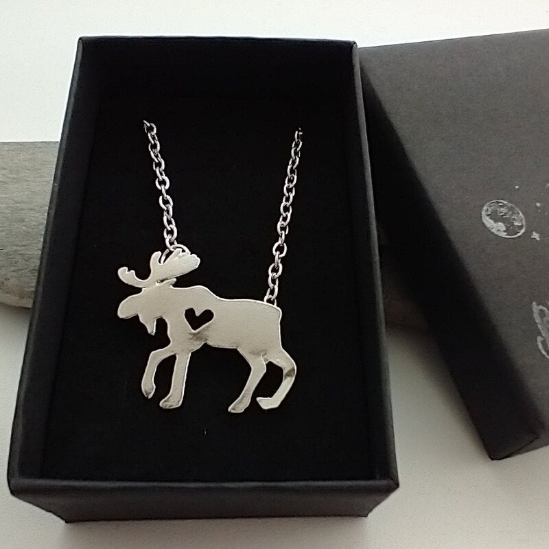 Moose Necklace - Etsy