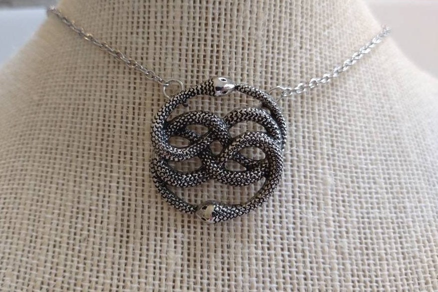 Intertwined Snake Necklace Snake Statement Necklace | Etsy