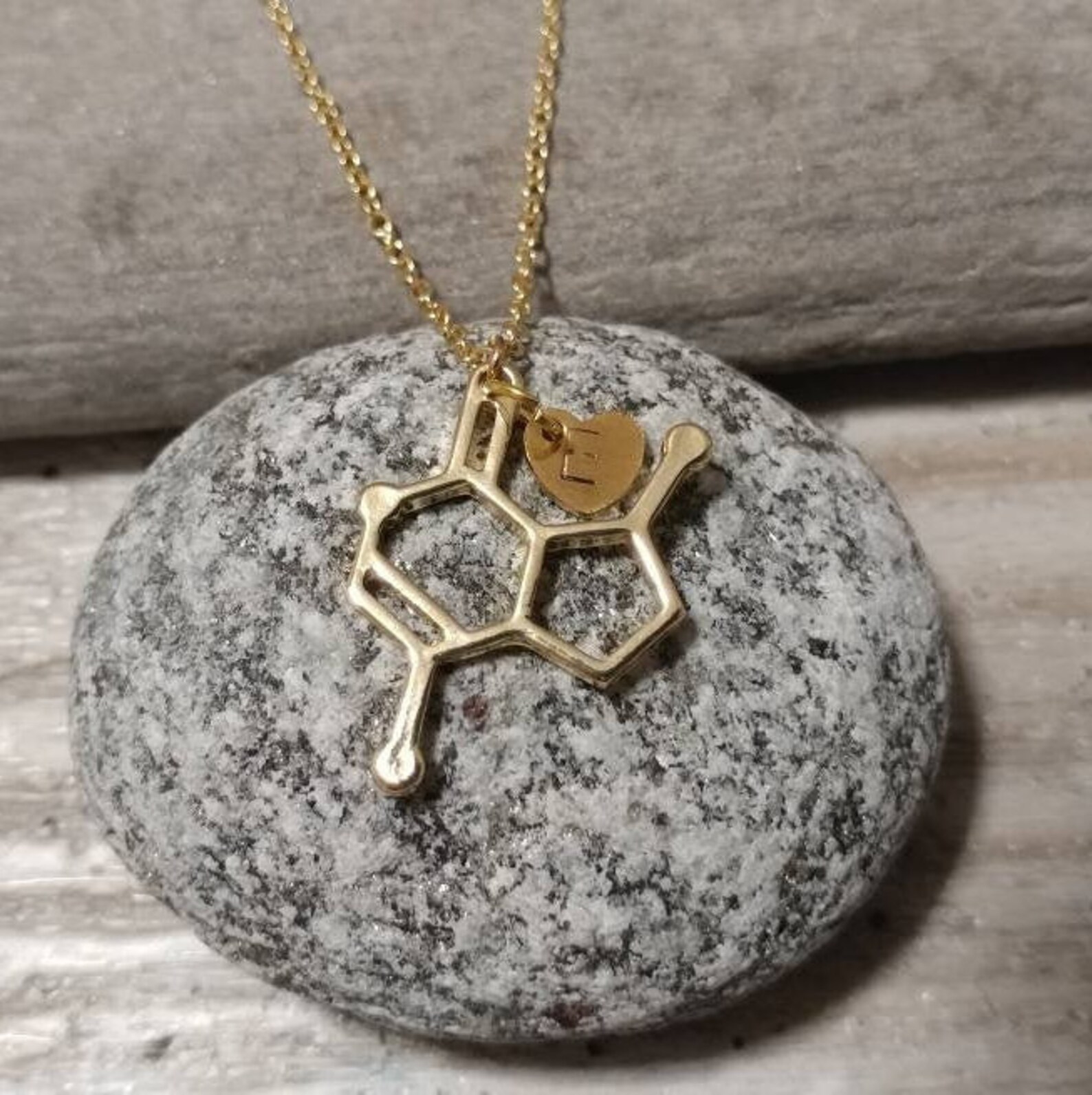 Catnip Molecule Necklace Personalized Cat Necklace Gold or - Etsy