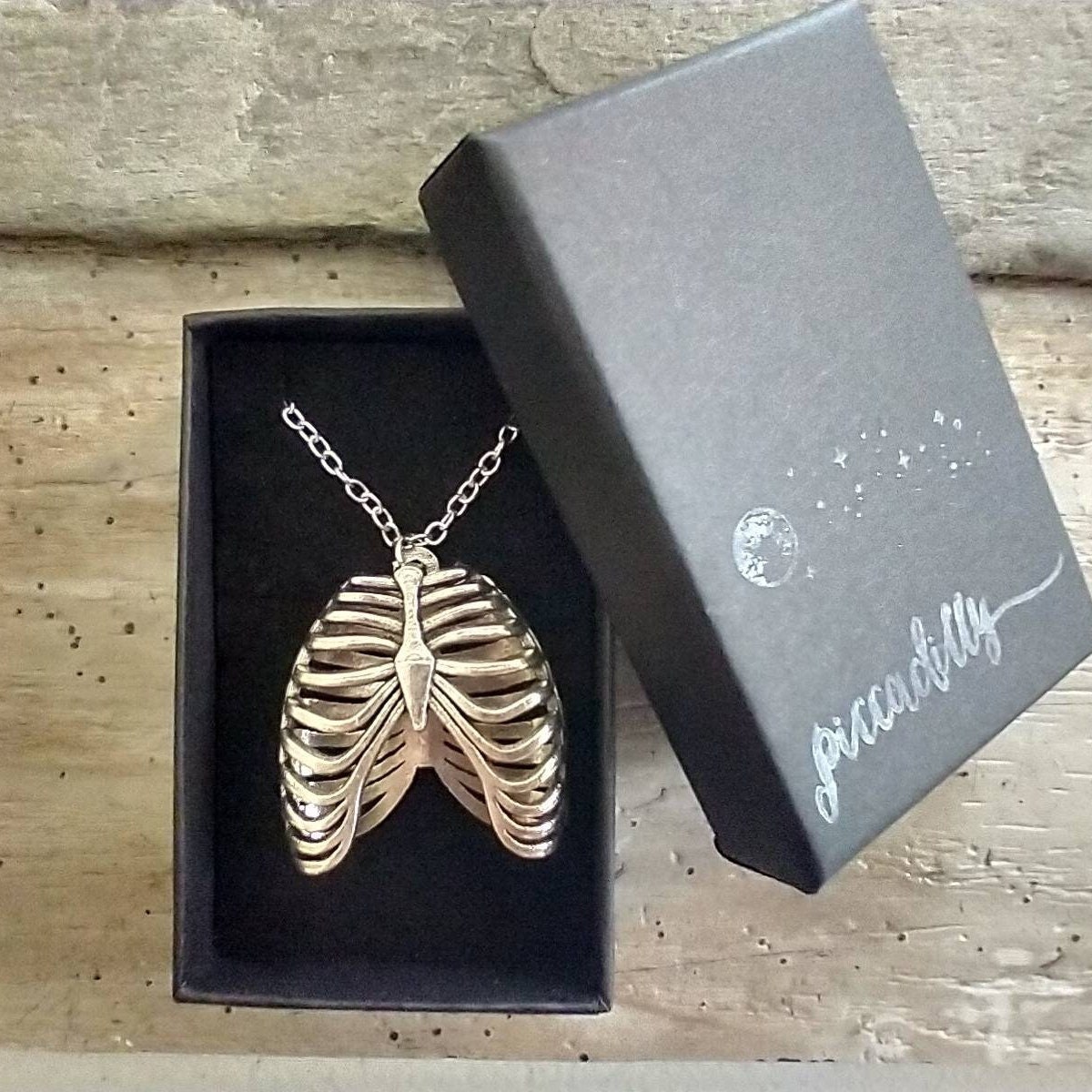 Silver Rib Cage Necklace Skeleton Necklace - Etsy