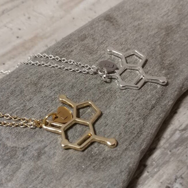 Catnip Molecule Necklace Personalized Cat Necklace Gold or - Etsy