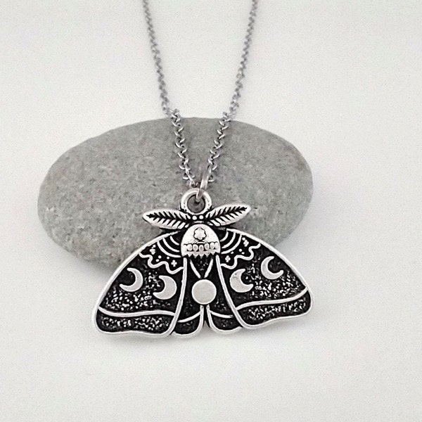 Moth Necklace - Etsy