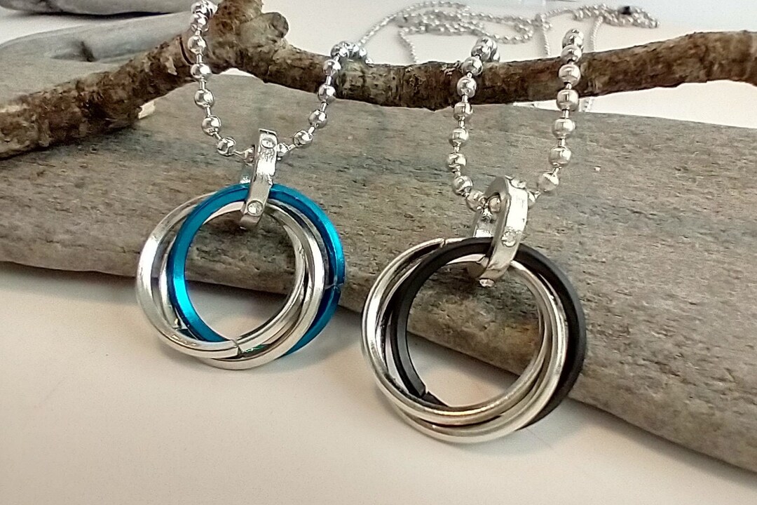 Interlocking Necklace Silver Interlocking Necklace - Etsy