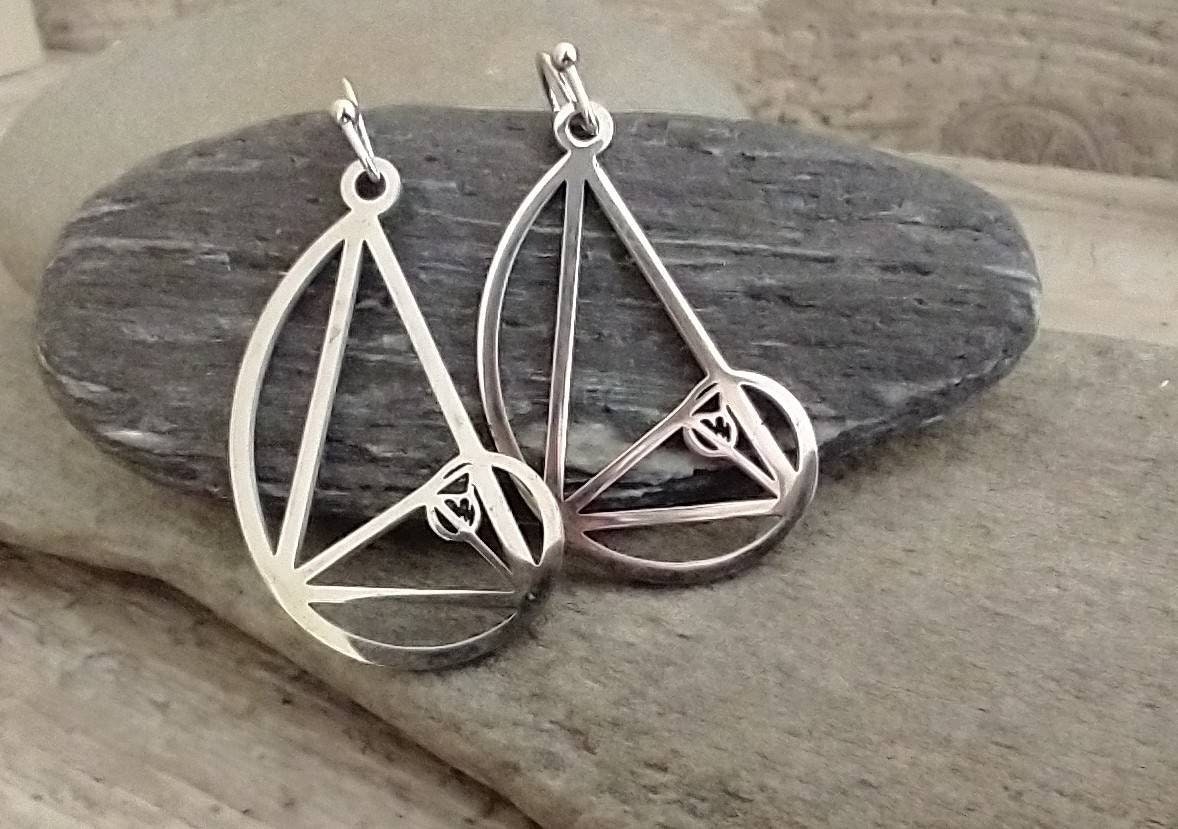 Silver Fibonacci Earrings Minimalist Fibanacci Earrings | Etsy
