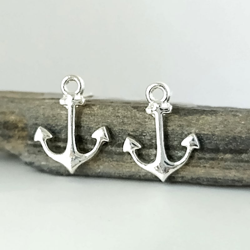 Anchor Earrings - Etsy
