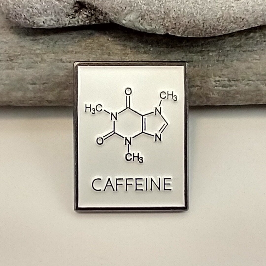 Caffeine Molecule Pin, Molecule Lapel Pin - Etsy