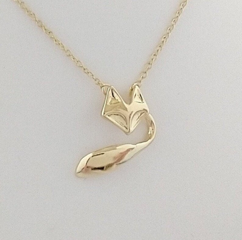 Unique Fox Necklace Available in Silver Gold or Rose Gold - Etsy