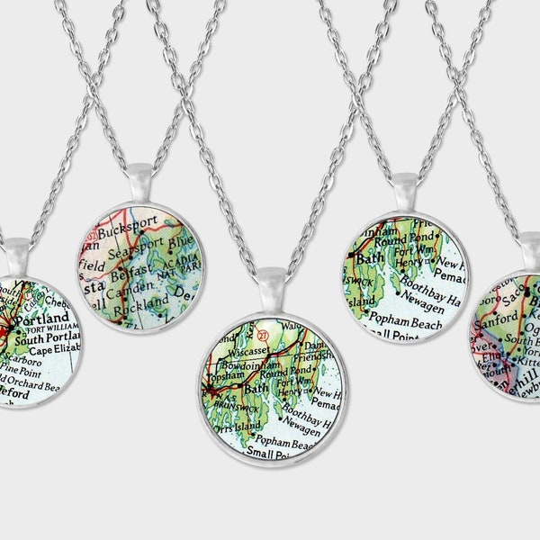 Map Necklace - Etsy