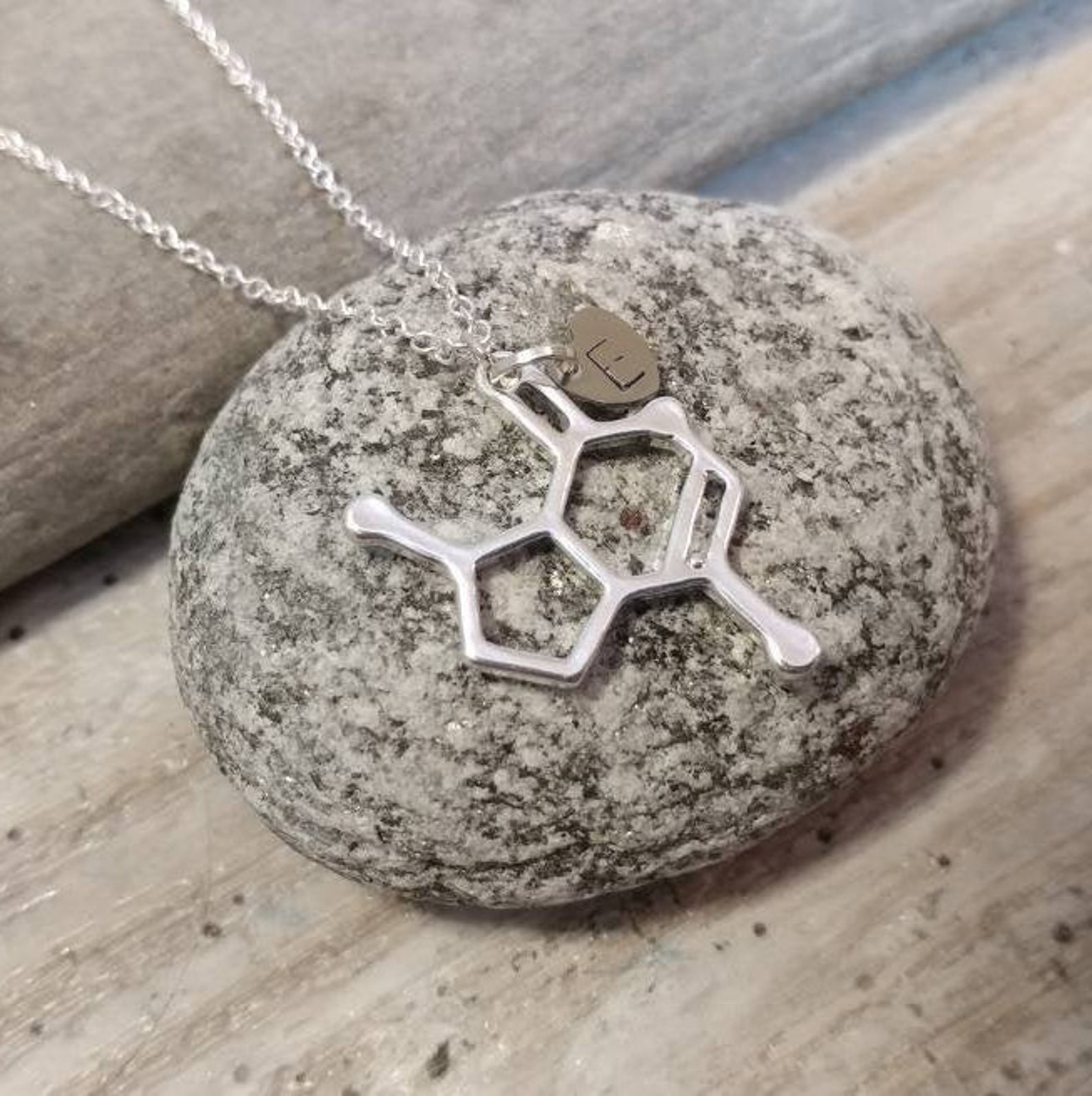 Catnip Molecule Necklace Personalized Cat Necklace Gold or - Etsy