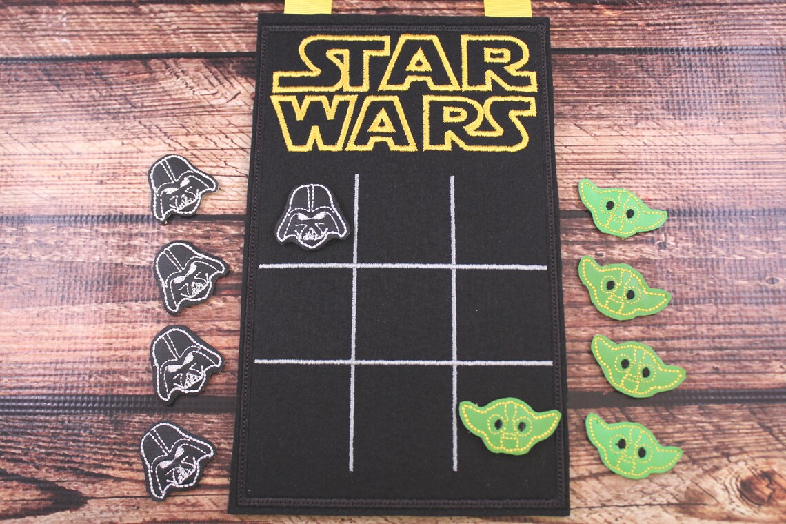 Embroidered Star Wars Inspired Travel Tic-Tac-Toe Board | Etsy