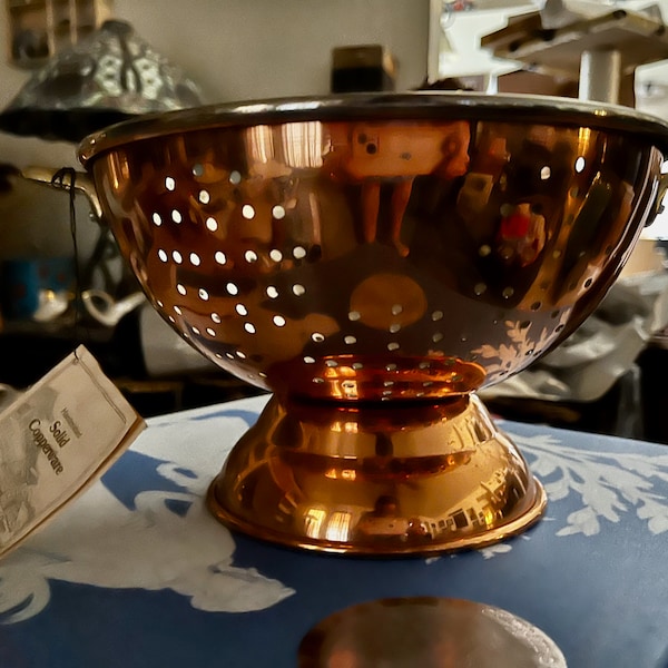 Copper Colander - Etsy