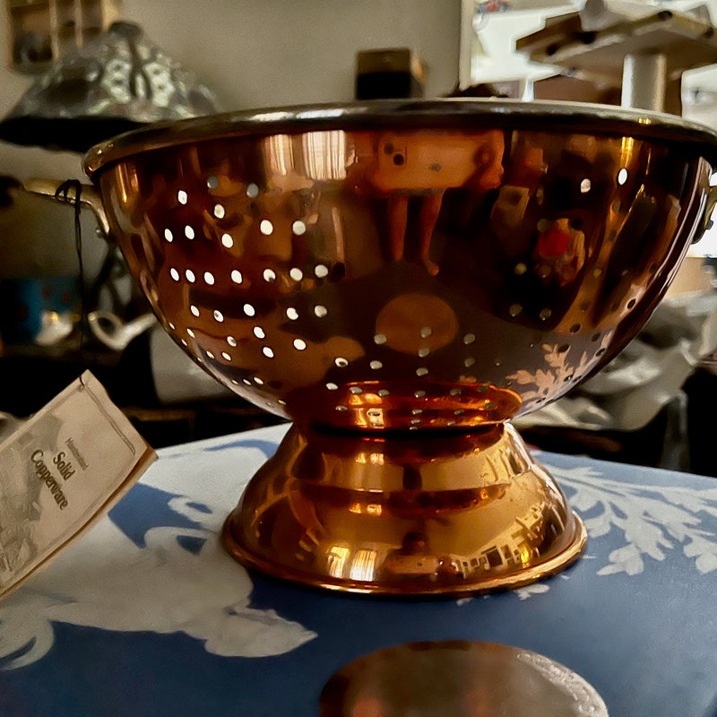 Copper Colander - Etsy