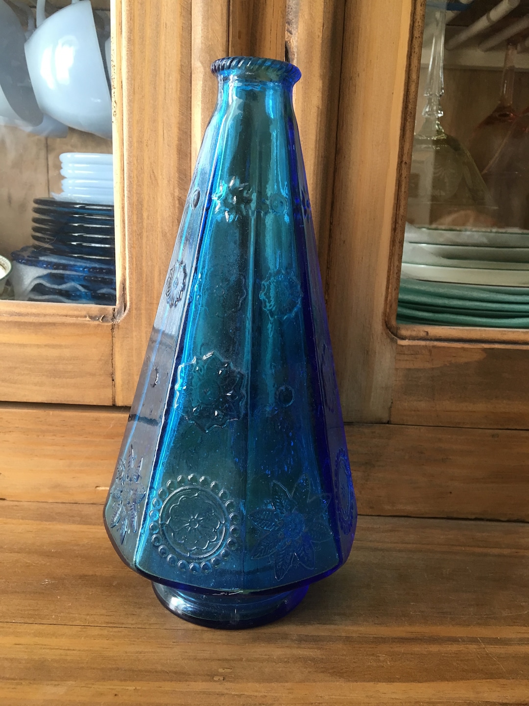 BARWARE - 1960s Kemple Wheaton Blue Glass Decanter (just Needs a ...