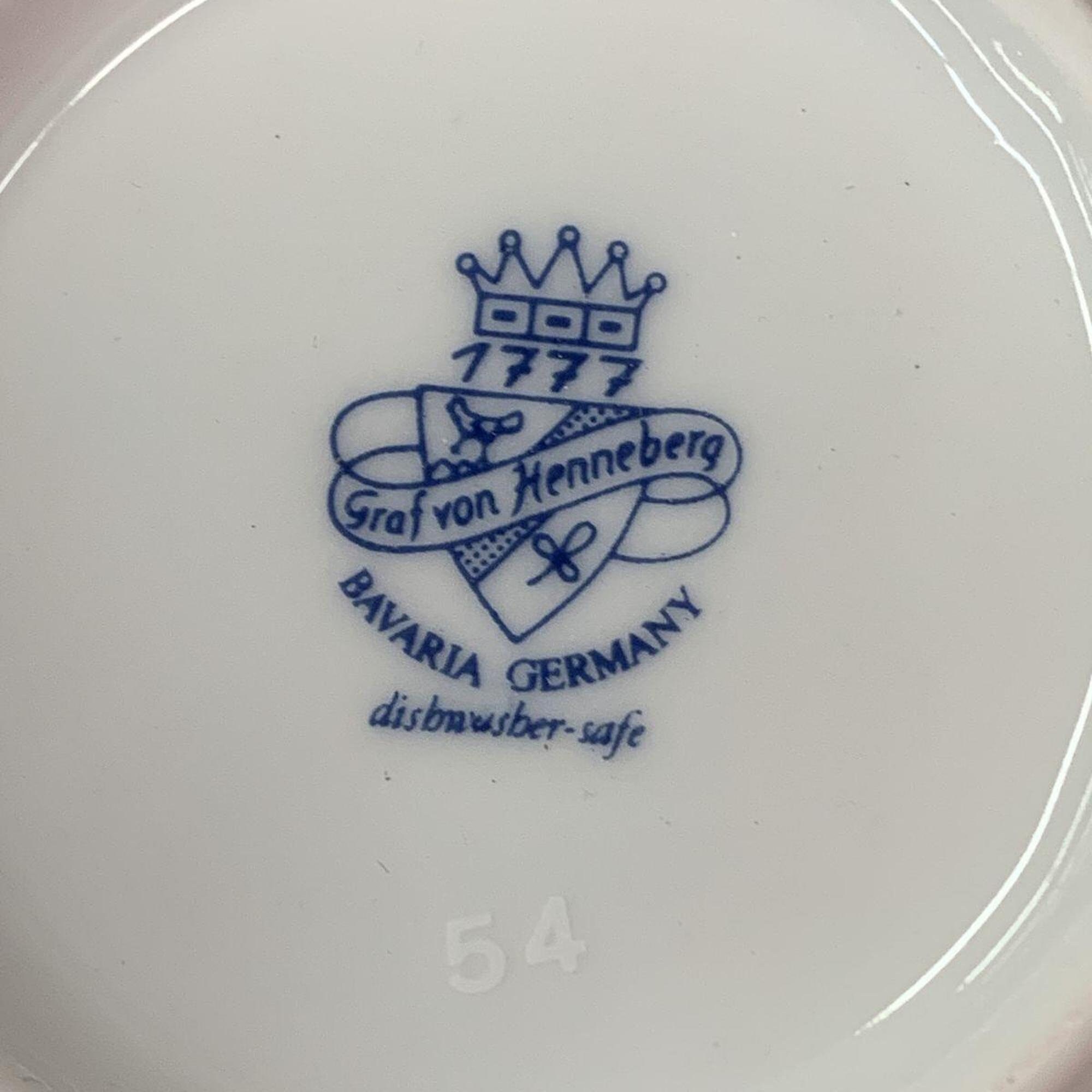 1954 Graf Von Henneberg bavaria, Germany Wienlaub 6-person Dinnerware ...