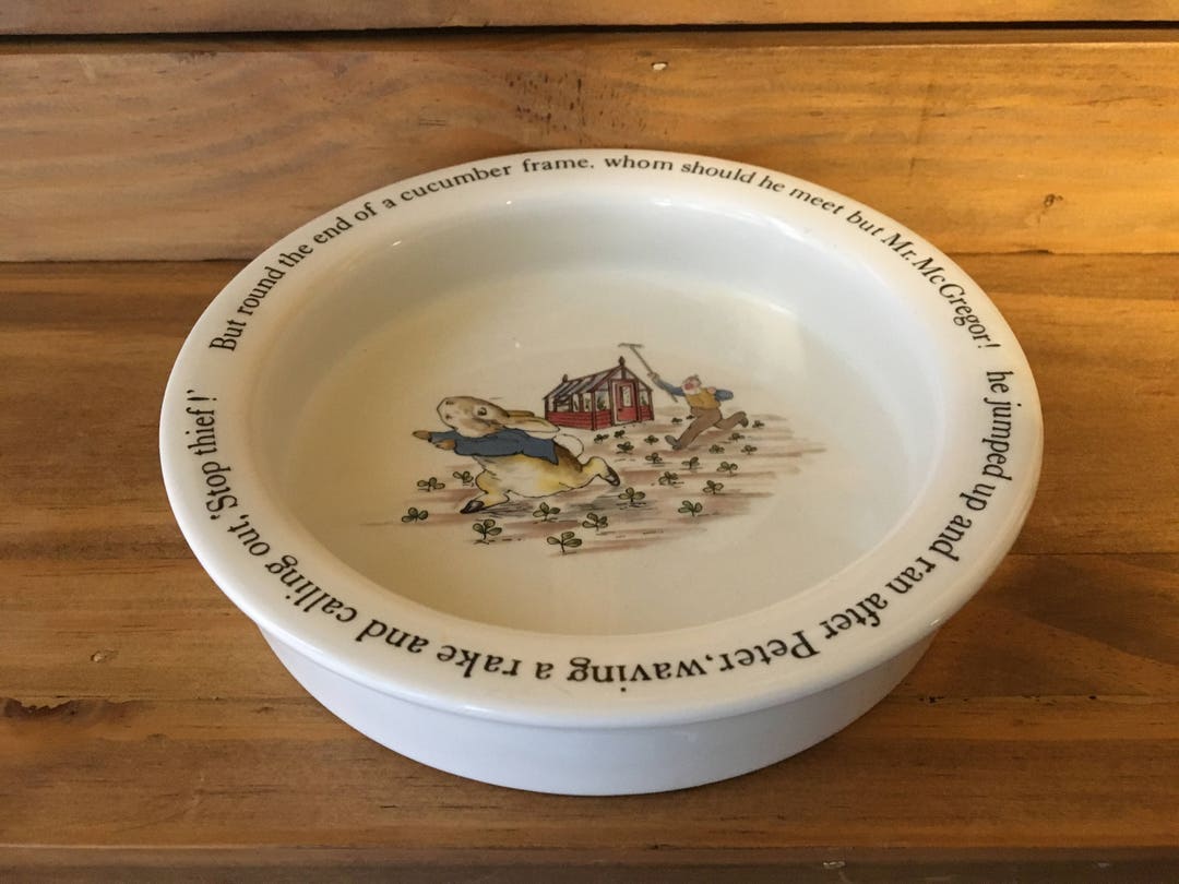 1980s Wedgwood Bone China Peter Rabbit "stop Thief!" Design Porringer ...