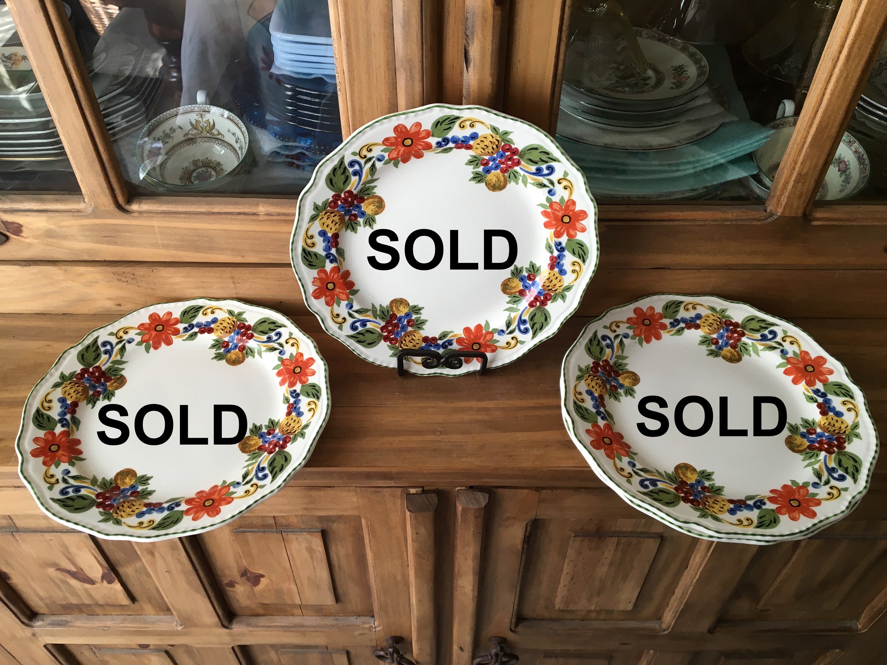 1950s Steubenville Pottery Harvest Pattern Dinnerware Covered Vegetable ...