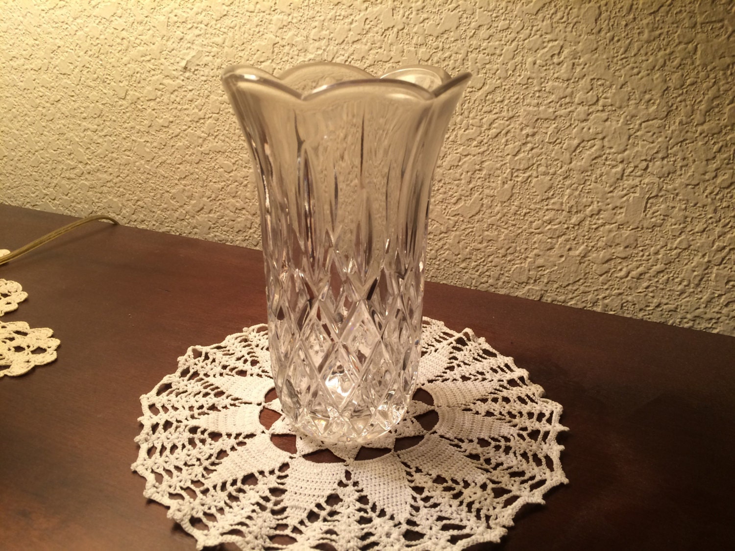 1980s Gorham King Edward Crystal 6-5/8” Scalloped Edge Vase - Etsy