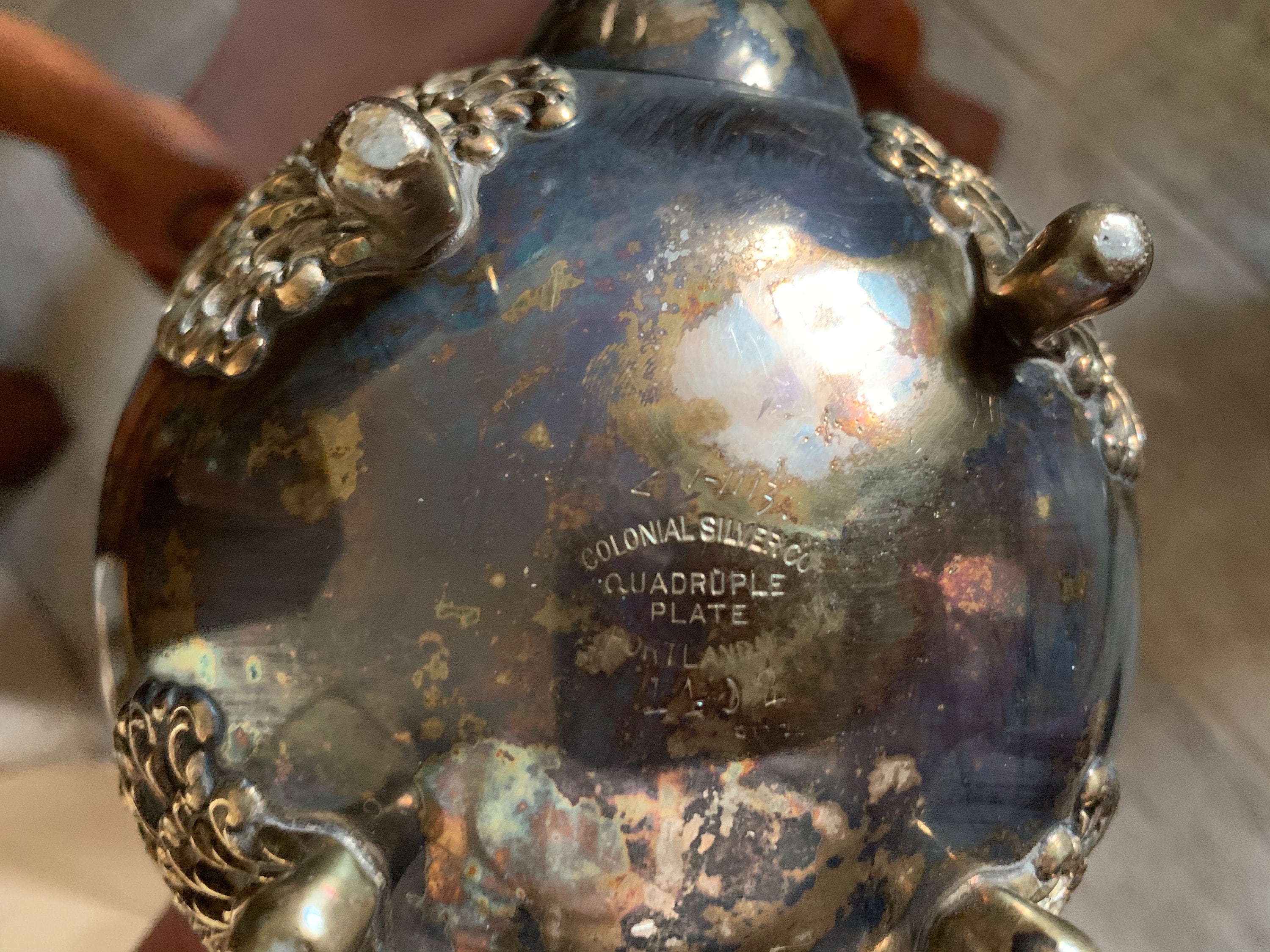 Antique 1800s Colonial Silver Company Quadruple Plate #1102 (portland ...